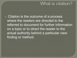 Citation indexing | PPTX