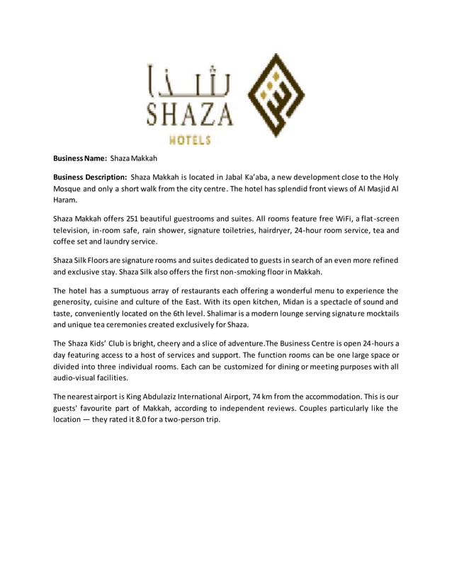 Shaza Makkah | PDF
