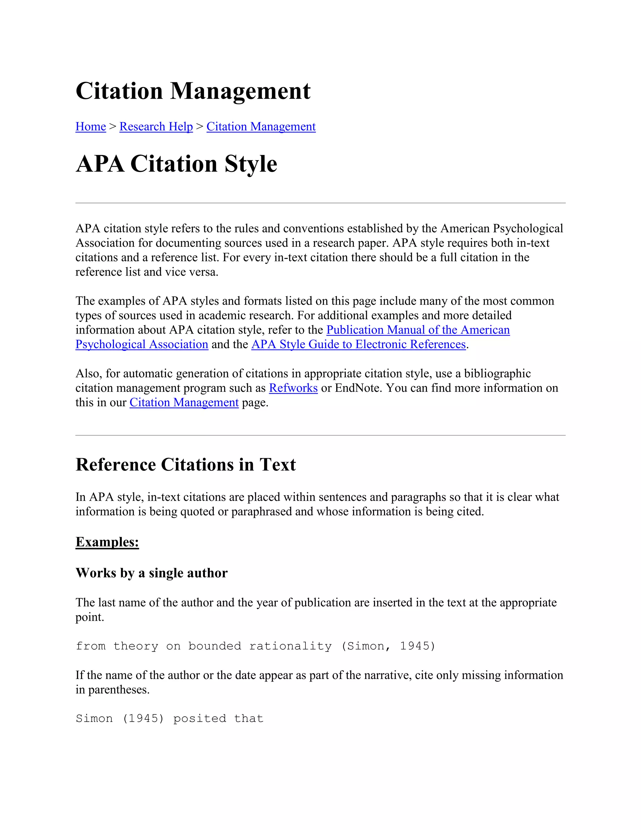 Citation management | DOCX