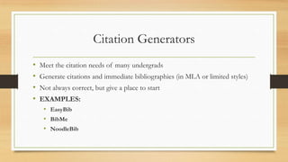 Citation Management Software Sampler | PPT