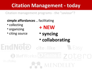 Citation management today | PPT