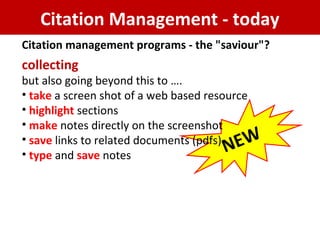 Citation management today | PPT