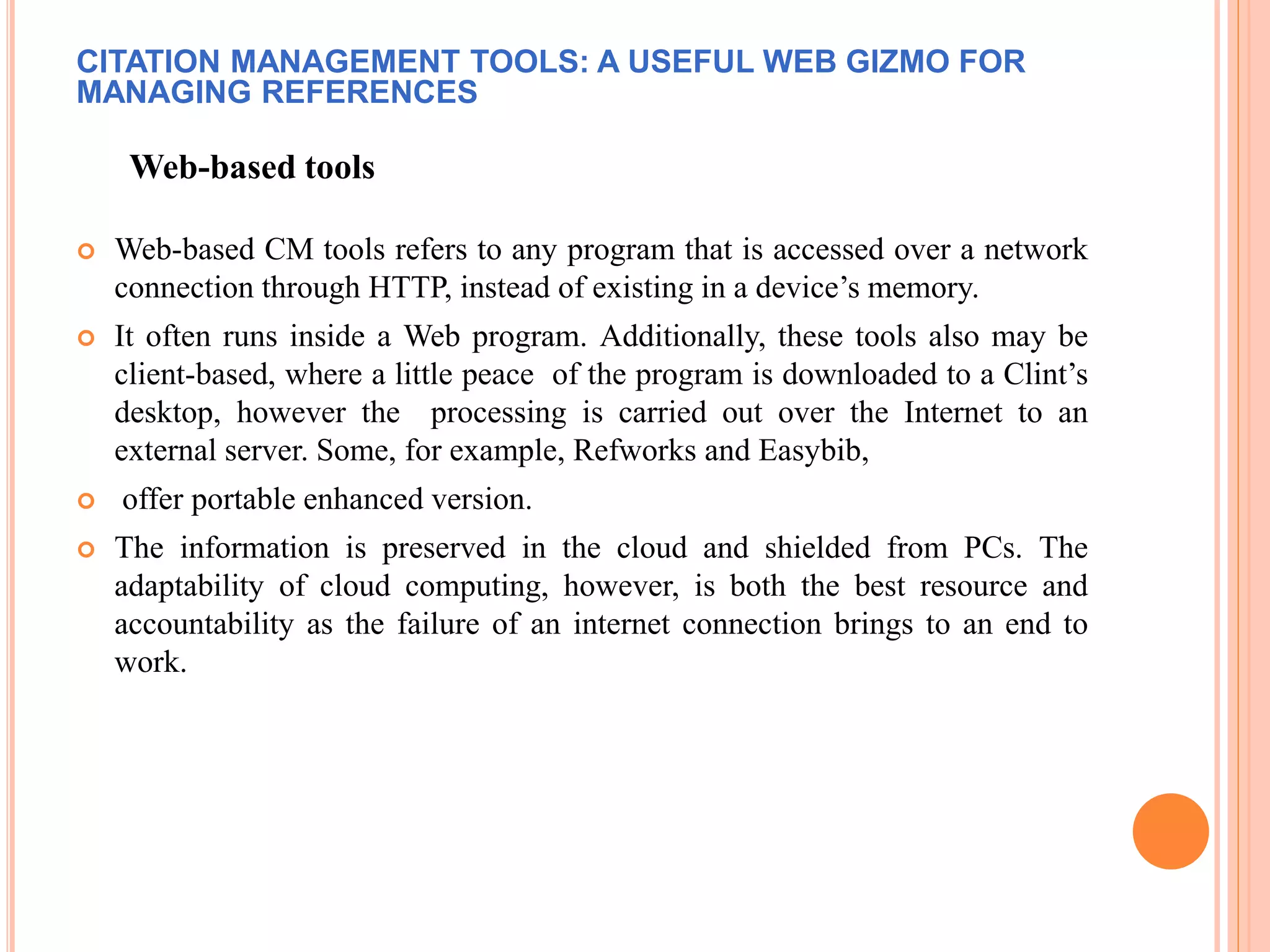 Citation management tools 1 | PPTX