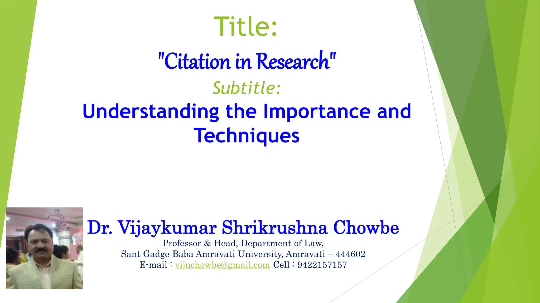 Citation method in research : Importance and Techniques.pptx