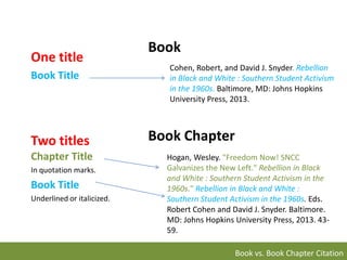 Citation Identification: Book vs. Book Chapter | PPT