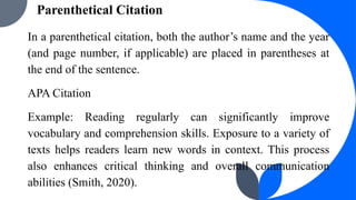 Citation_Proper in text citation I Research | PPT