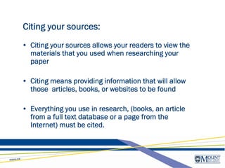 Cite your sources online