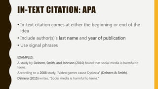 Citation refresher | PPT | Free Download