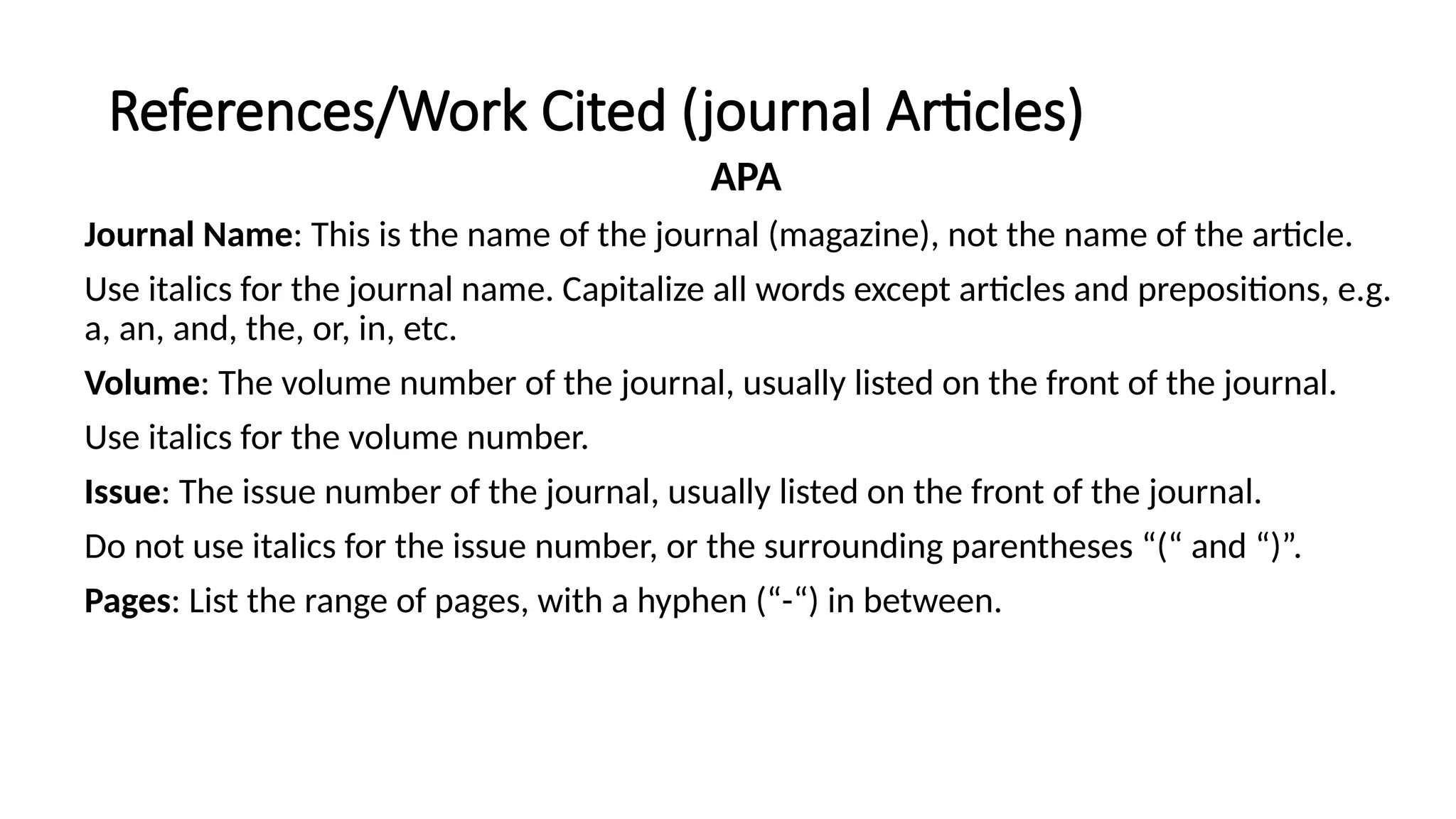 Citations.pptx APA, MLA and Vancouver in txt and references | PPT