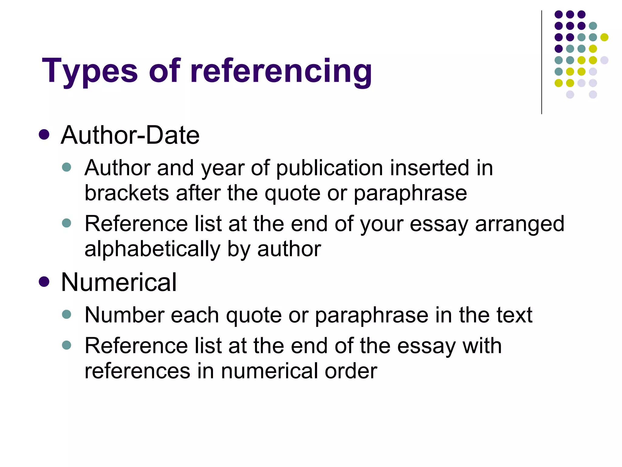 Citations And Referencing | PPT