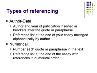 Citations And Referencing | PPT