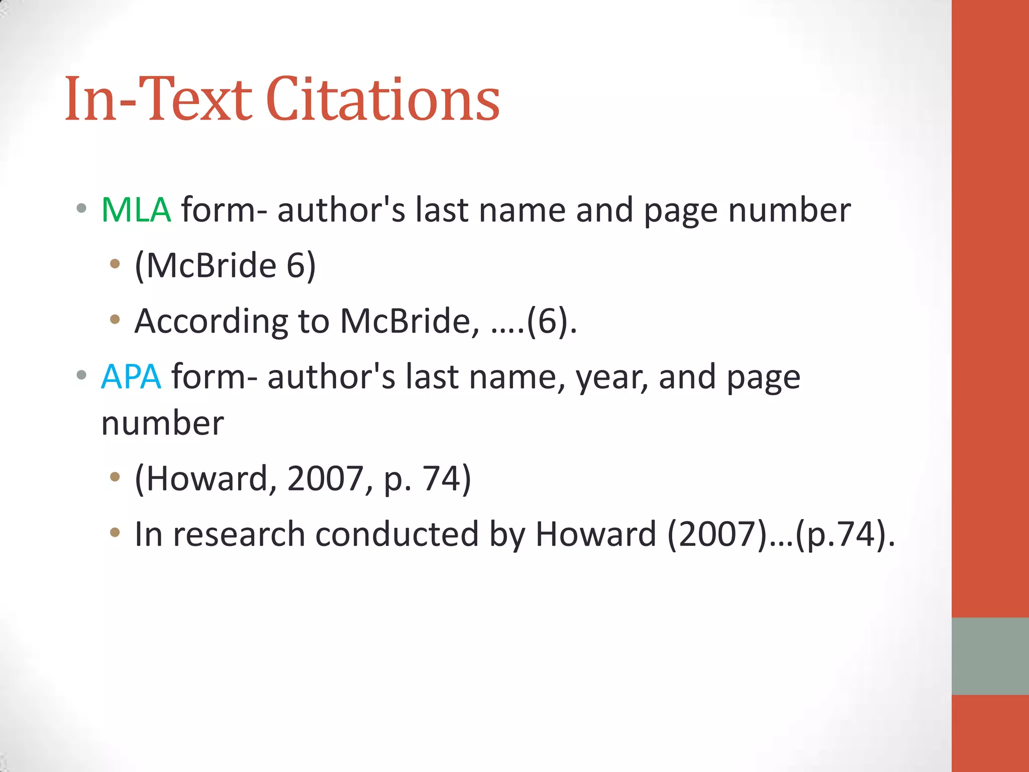Citations- APA and MLA | PPTX