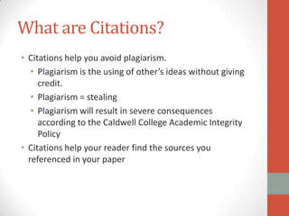 Citations- APA and MLA | PPTX
