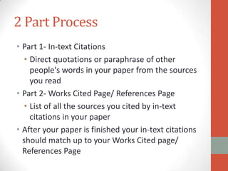 Citations- APA and MLA | PPTX