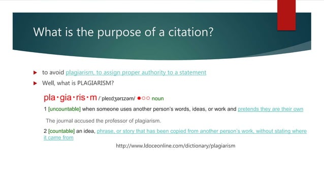 Citations mini lesson | PPT