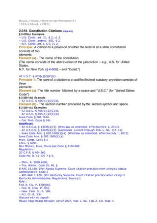 Citations of u.s courts and major rules for signals in blue book | DOCX