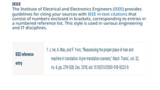 This presentation presents the different types of citation Style.pptx