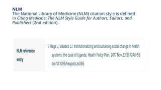 This presentation presents the different types of citation Style.pptx