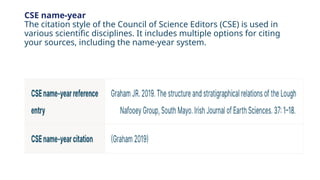 This presentation presents the different types of citation Style.pptx