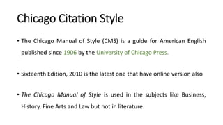 Citation style APA | PPTX | Books and Literature