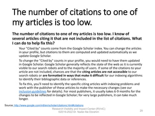 Citation Tracking: Enrich Research Visibility and Impact | PPT