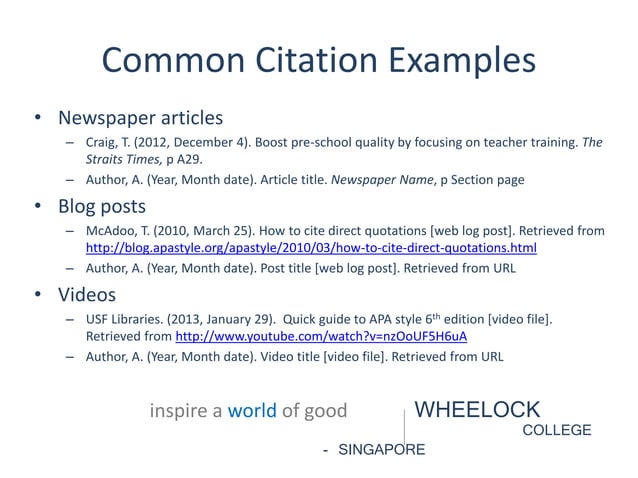 Citation workshop orientation | PPTX
