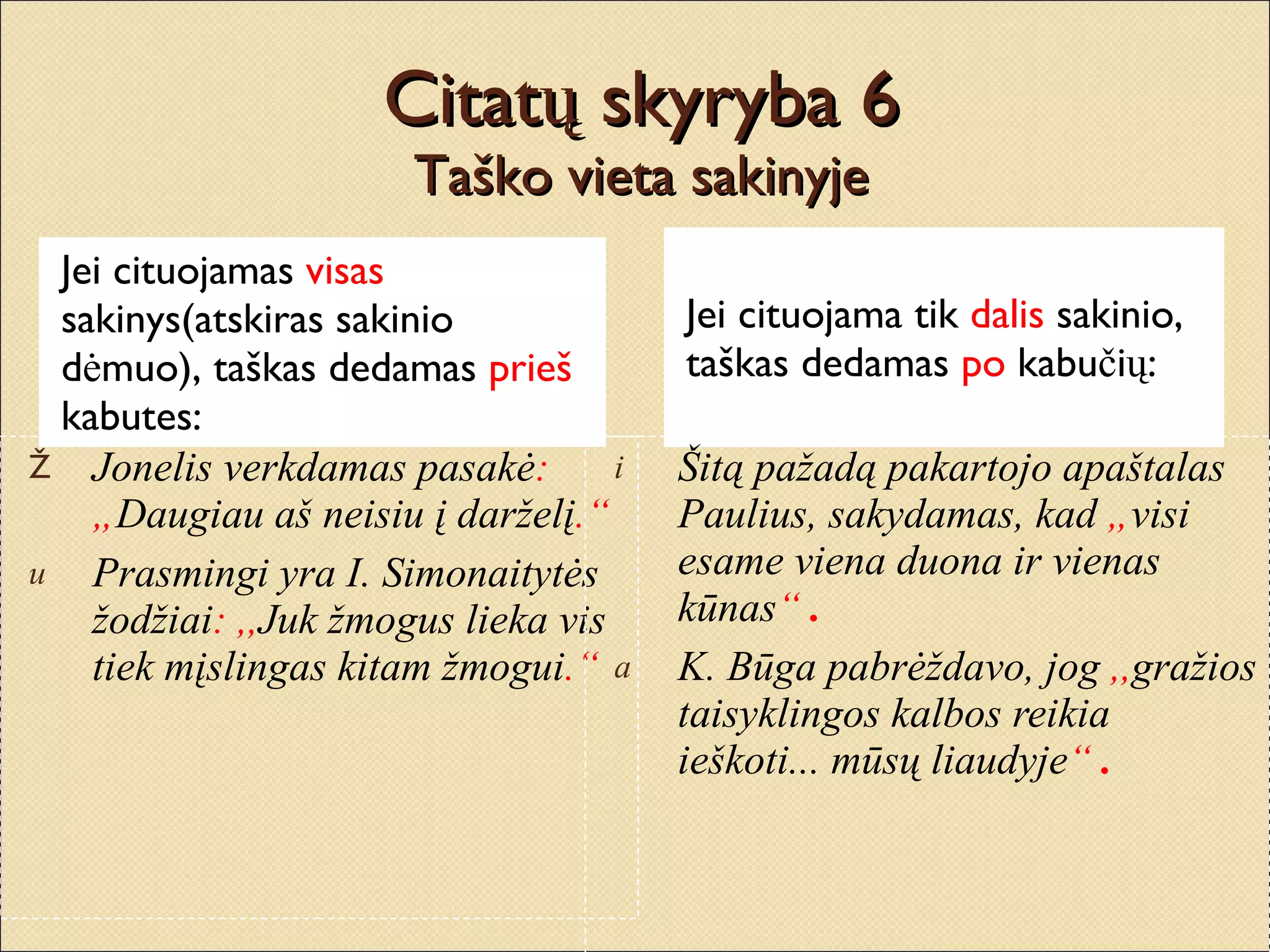 Citatu skyryba | PPT