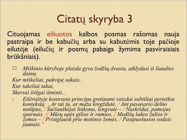 Citatu skyryba | PPT