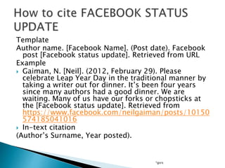Citations of Online Research | PPTX