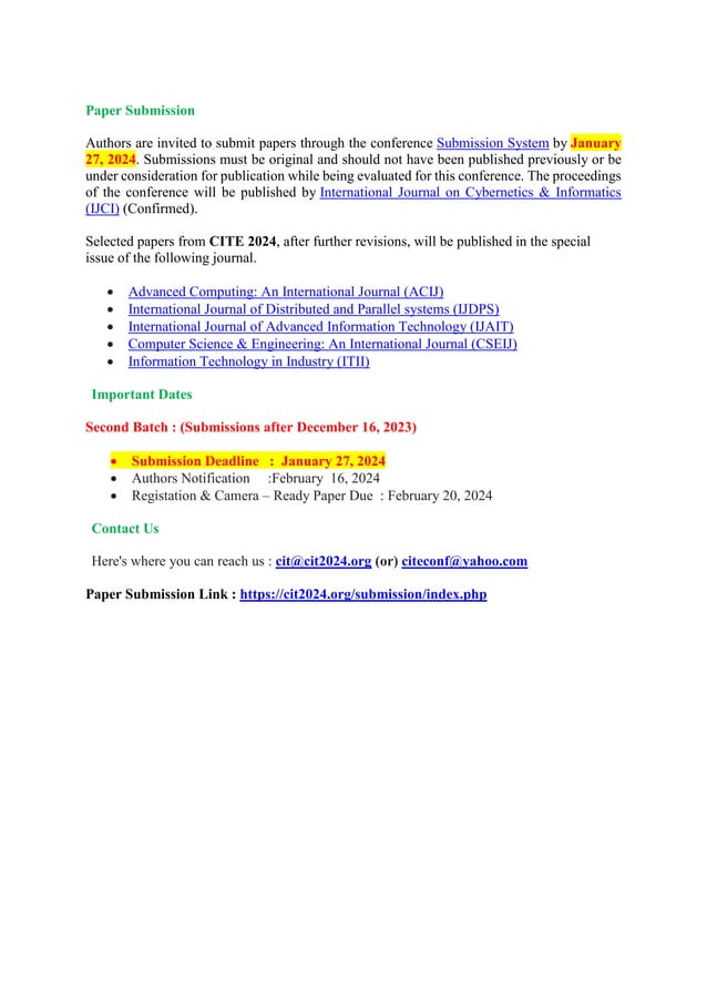 2nd International Conference on Computing and Information Technology ...