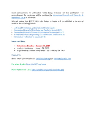 3rd International Conference on Computing and Information Technology ...