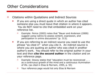 APA in-text citations | PPT