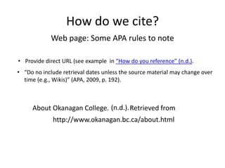 Cite It Right! (advanced) | PPT