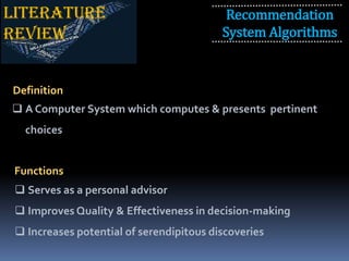 Book Recommendation System using Data Mining for the University of Hong Kong Libraries | PPT