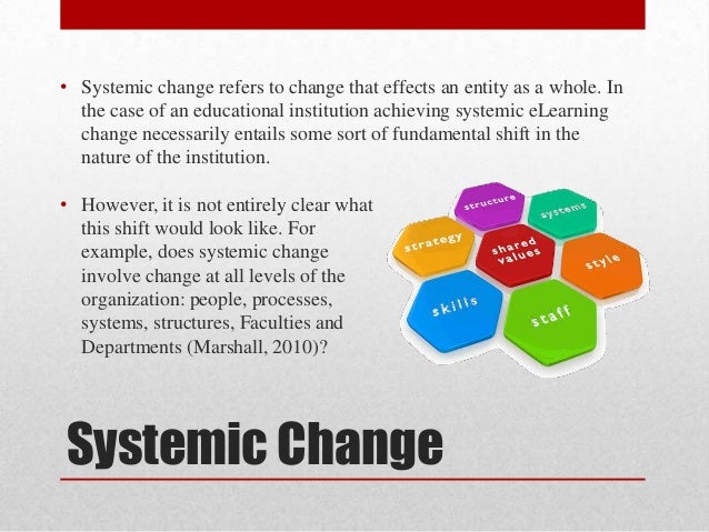 Achieving Systemic eLearning Change: A Flight of Fancy or Realizable