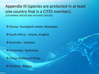 Convention on the international trade in endangered species of wild ...