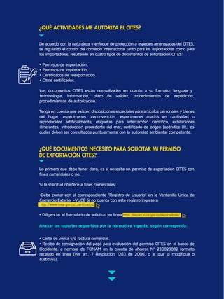 GUÍA PRÁCTICA PARA OBTENER PERMISO CITES | PDF