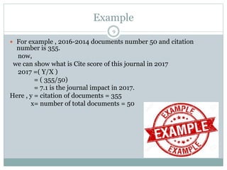 Cite score | PPTX