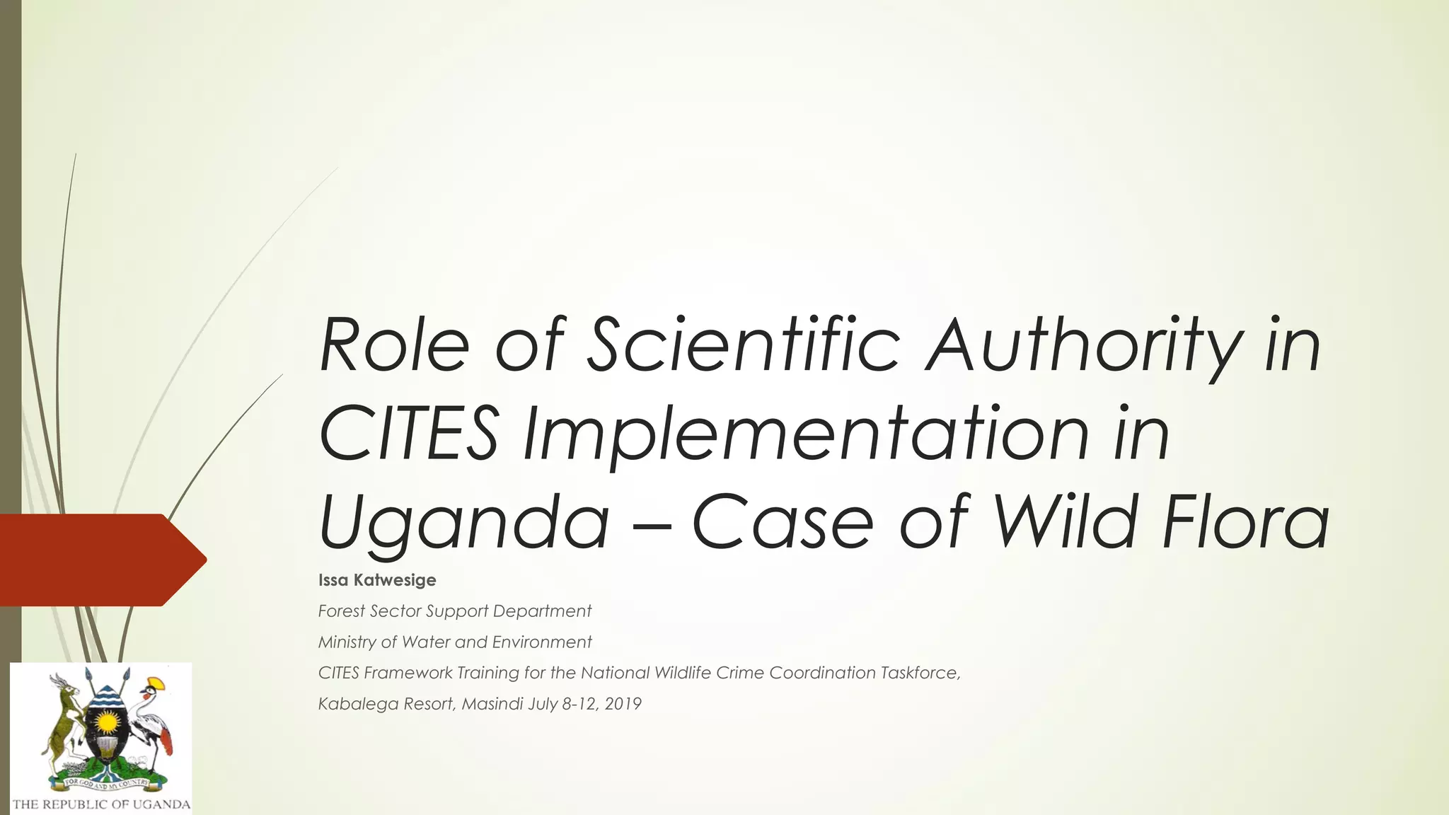 Cites implementation in uganda case of flora | PPT