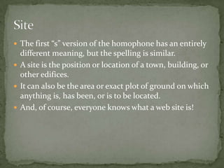 Cite, site, and_sight | PPTX | Web Development | Internet