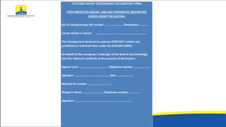 CITES Murchison falls | PPTX | Logistics | Business