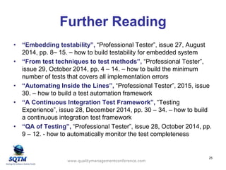 A Continious Integration Test Framework | PPT
