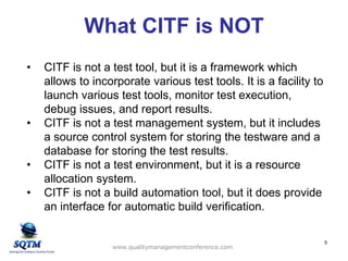 A Continious Integration Test Framework | PPT