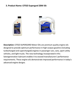 Citgo product information metro | PDF
