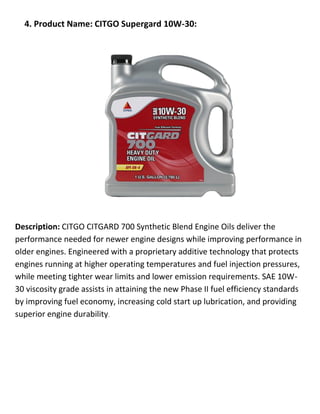 Citgo product information metro | PDF