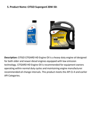 Citgo product information metro | PDF