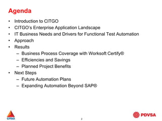 CITGO: Fueling Time Savings and Ensuring Quality with Automation | PPTX