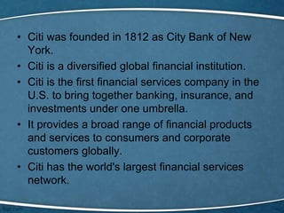 Citi Bank | PPTX