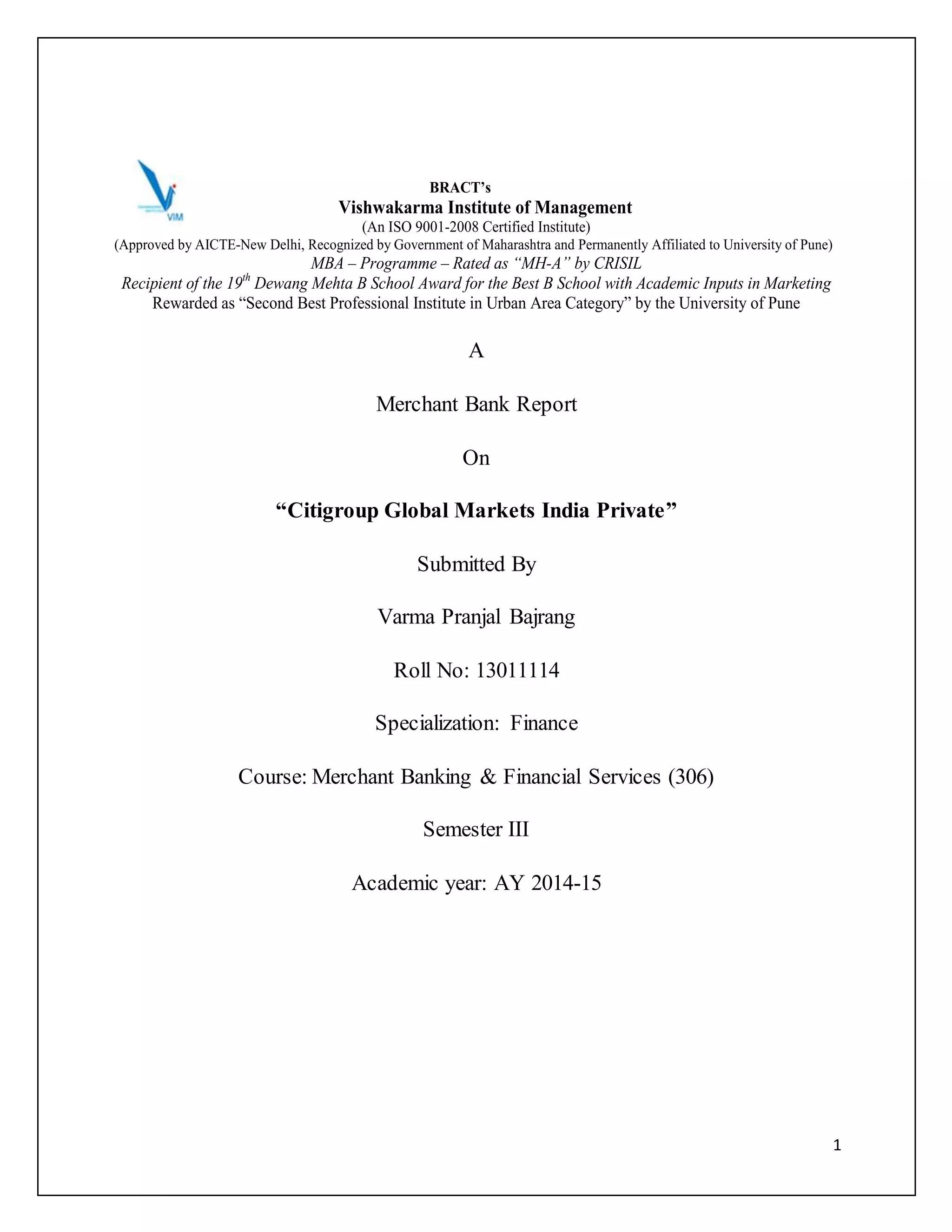 Citi bank mbfs | PDF