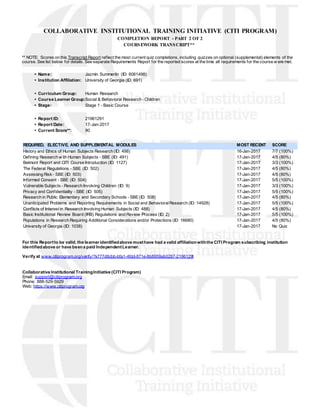 CITI Completion Report | DOCX